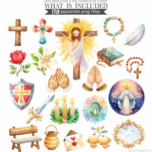 Saints Clipart Bundle – Catholic Christian Religious PNG | Watercolor ...