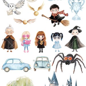 Wizard School Clipart, Cute Wizard Clipart, Cute Witch Clipart ...