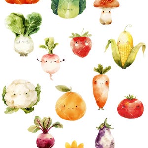 Cute Farm Clipart - Watercolor Farm Life - Cottage Clipart - Farm ...