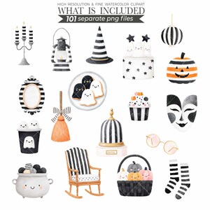 Watercolor Halloween Goose Clipart Set, Cute Spooky Geese PNG ...