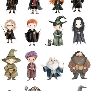 Wizard School Clipart, Cute Wizard Clipart, Cute Witch Clipart ...