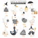 Watercolor Halloween Goose Clipart Set, Cute Spooky Geese PNG ...