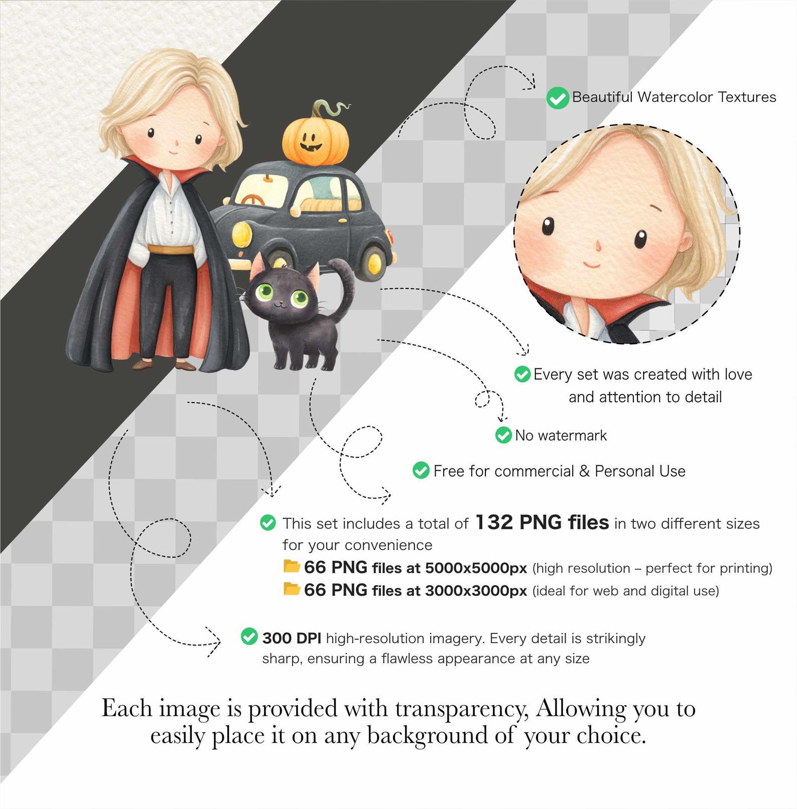 Watercolor Halloween Clipart Bundle: Pastel Ghost, Pumpkin, Mummy ...
