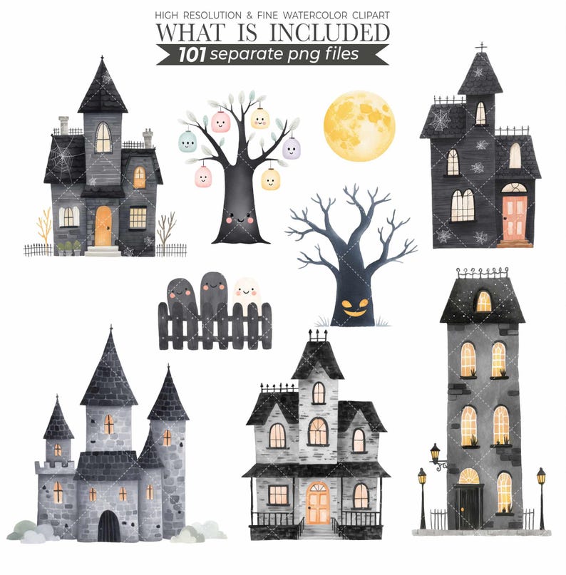 Watercolor Halloween Goose Clipart Set, Cute Spooky Geese PNG ...