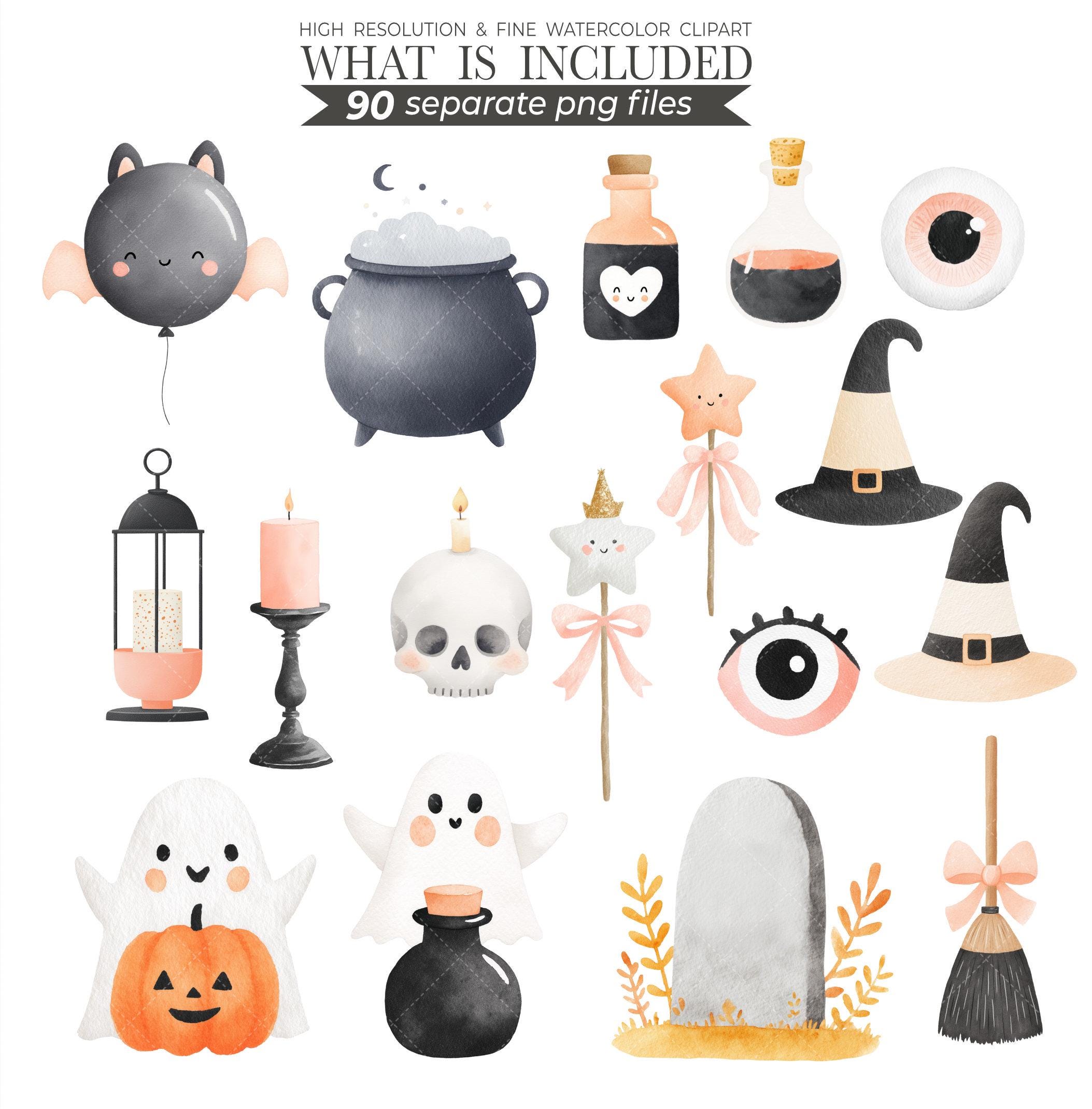 Cute Halloween Clipart - Trick or Treat Clipart - Halloween Night ...