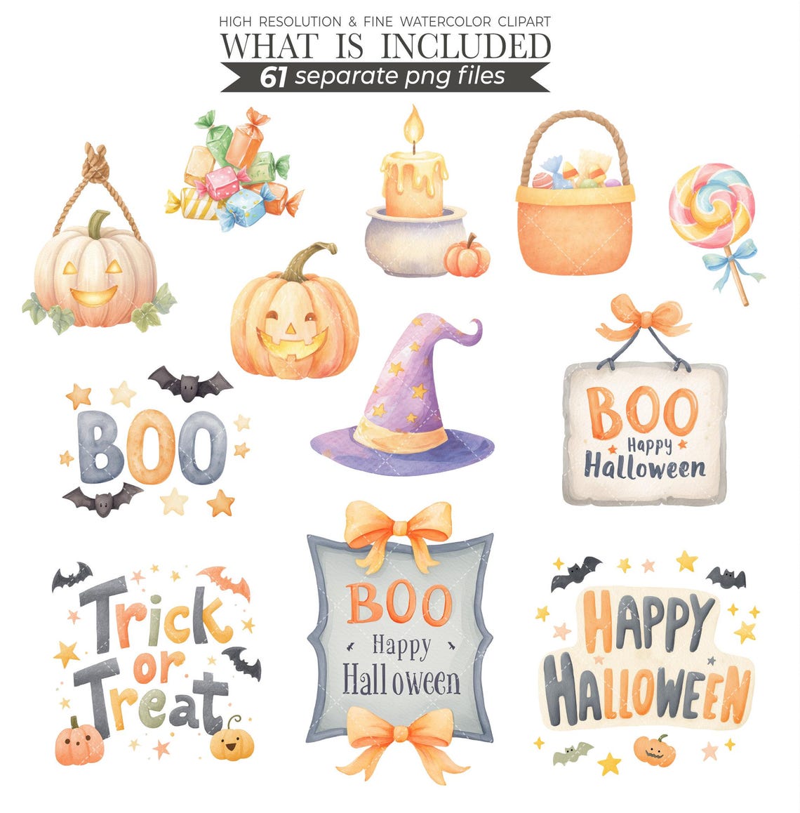Halloween Animals Clipart, Cute Halloween Png, Woodland Animal Clipart ...