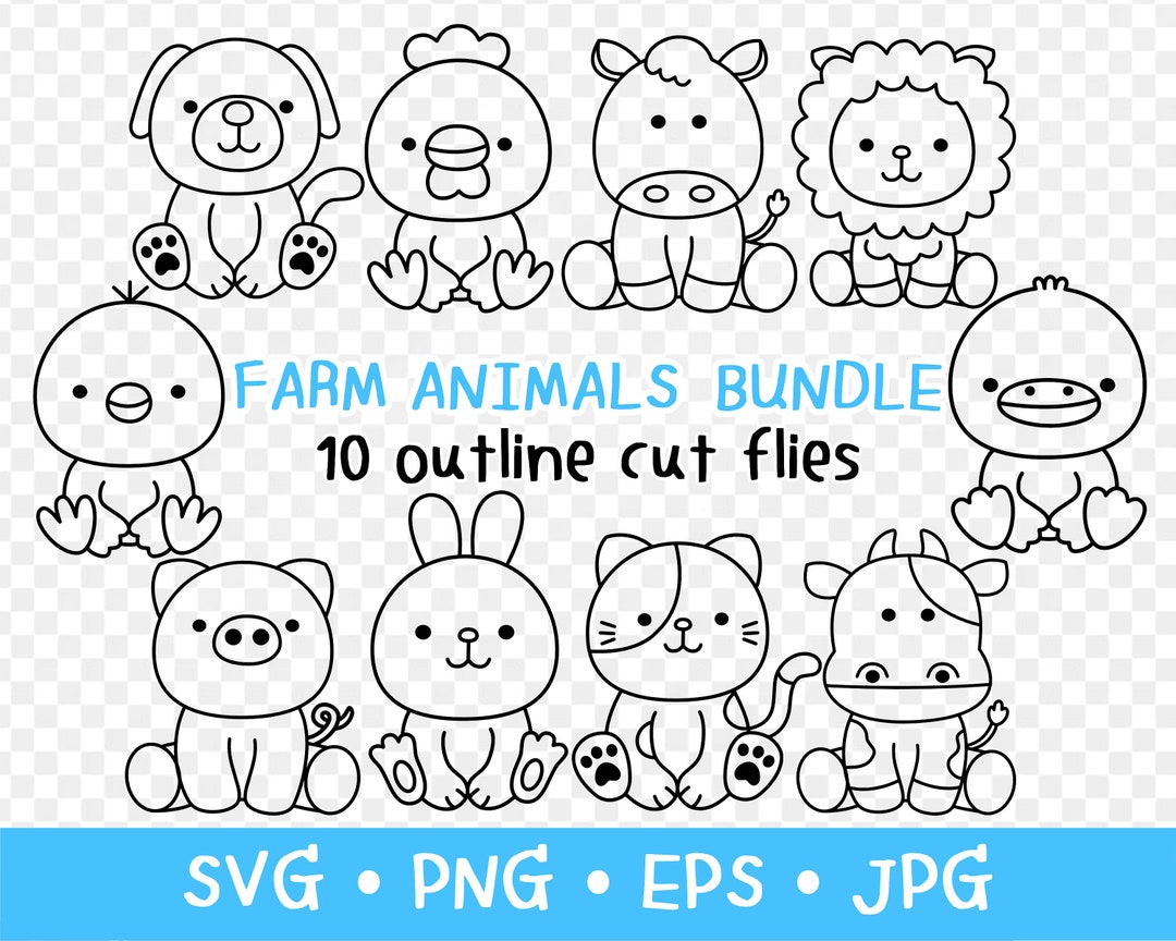 Farm Animals Clipart, Farm, Barn, Farmyard Animals, Sheep, Cow, Horse ...