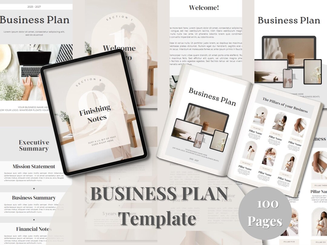 Business Plan Template | Printable Business Planner | Canva Editable ...