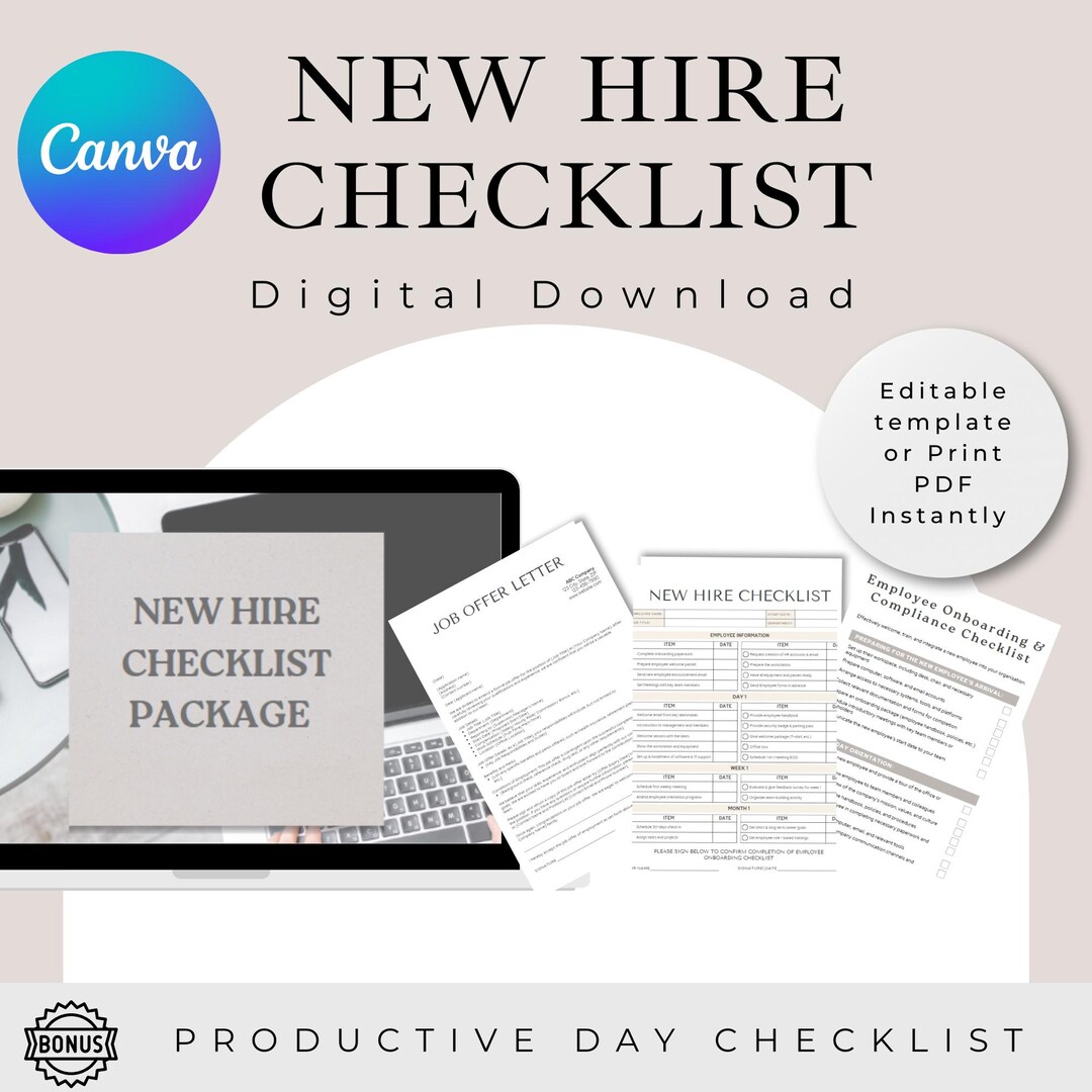 New Hire Checklist Template | New Employee Checklist | Employee ...