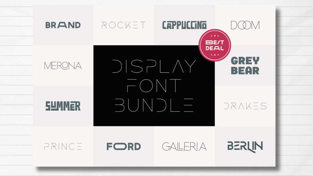 Display Font Bundle Canvas SVG Instant Digital Download procreate ...