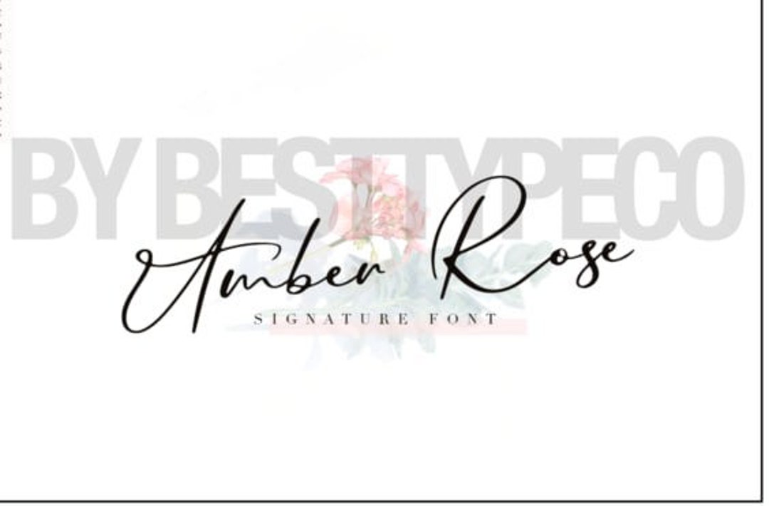 Amber Rose Font, Signature Font, Calligraphy Font, Font With Tails ...