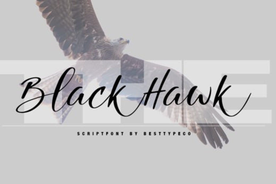 Black Hawk Font, Handwritten Font, Wedding Font, Modern Font, Display ...