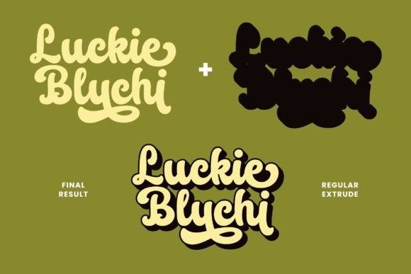Luckie Bluchi Font Display Font Vintage Cricut Font Font - Etsy