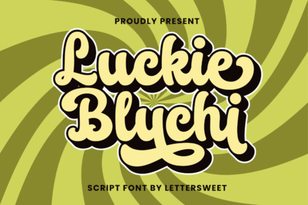 Luckie Bluchi Font Display Font Vintage Cricut Font Font - Etsy