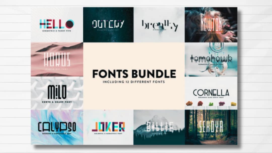 Fonts Bundle Font Canvas SVG Instant Digital Download procreate Prints ...