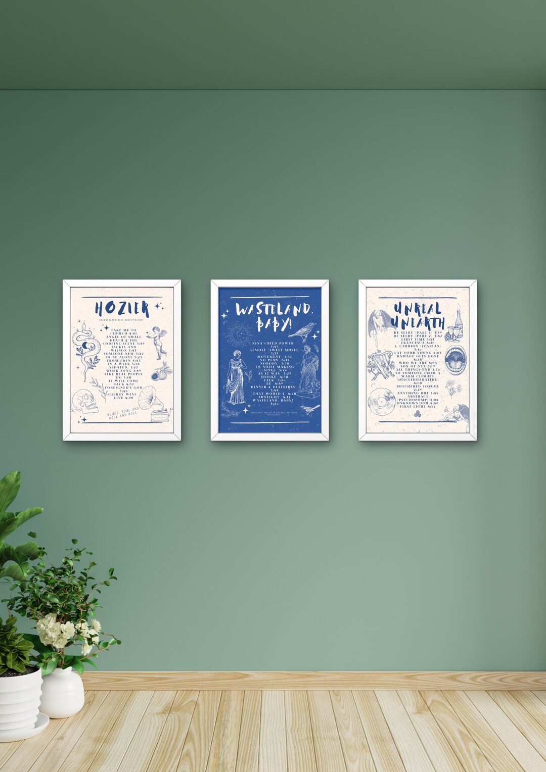 Hozier Trio of Album Prints A4 - Etsy UK