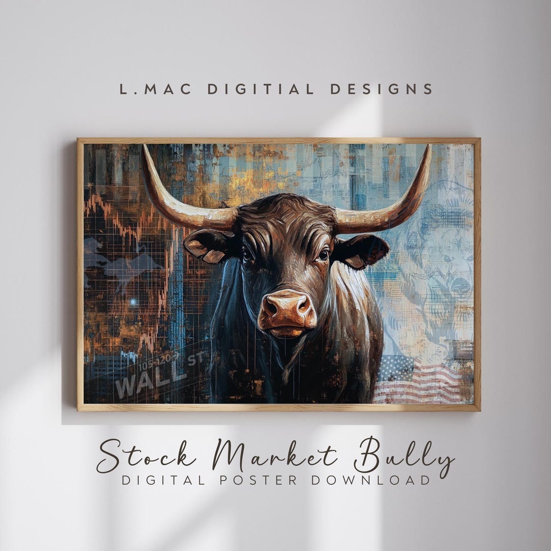 Stock Market Art | Stock Market Office Wall Decor | Manly Mancave ...