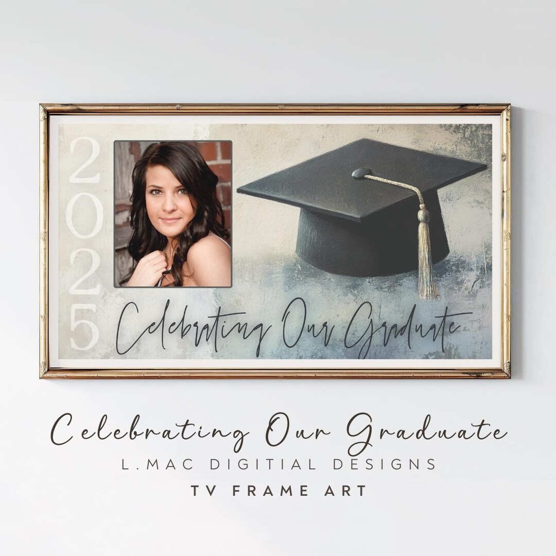 Custom Graduation TV Art | Graduation Party TV Art | Samsung Frame TV ...
