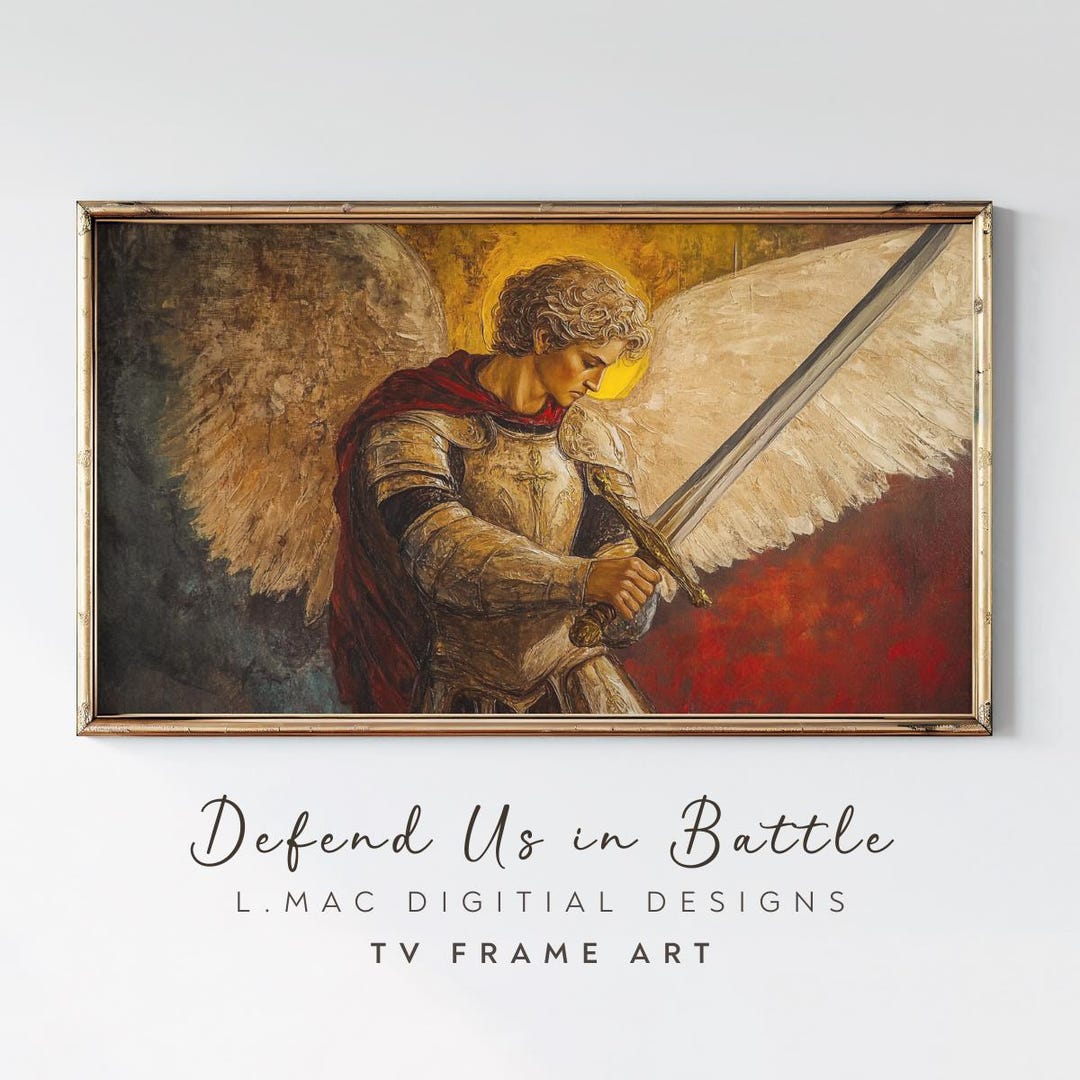 St. Michael the Archangel Artwork Religious Samsung TV Art | Christian ...