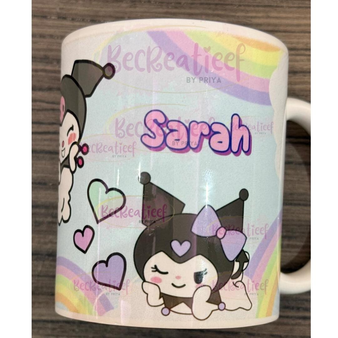 Personalized Kuromi Kids Mug Sanrio Kuromi Custom Ceramic Mug Kuromi ...