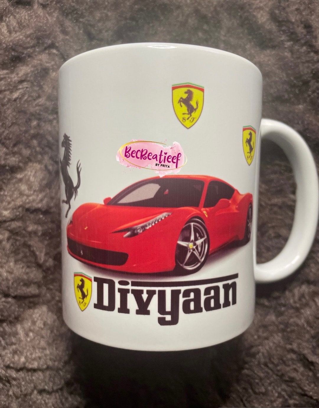 Ferrari Mugcustomised Ferrari Racing Mug Ferrari Mug Race - Etsy