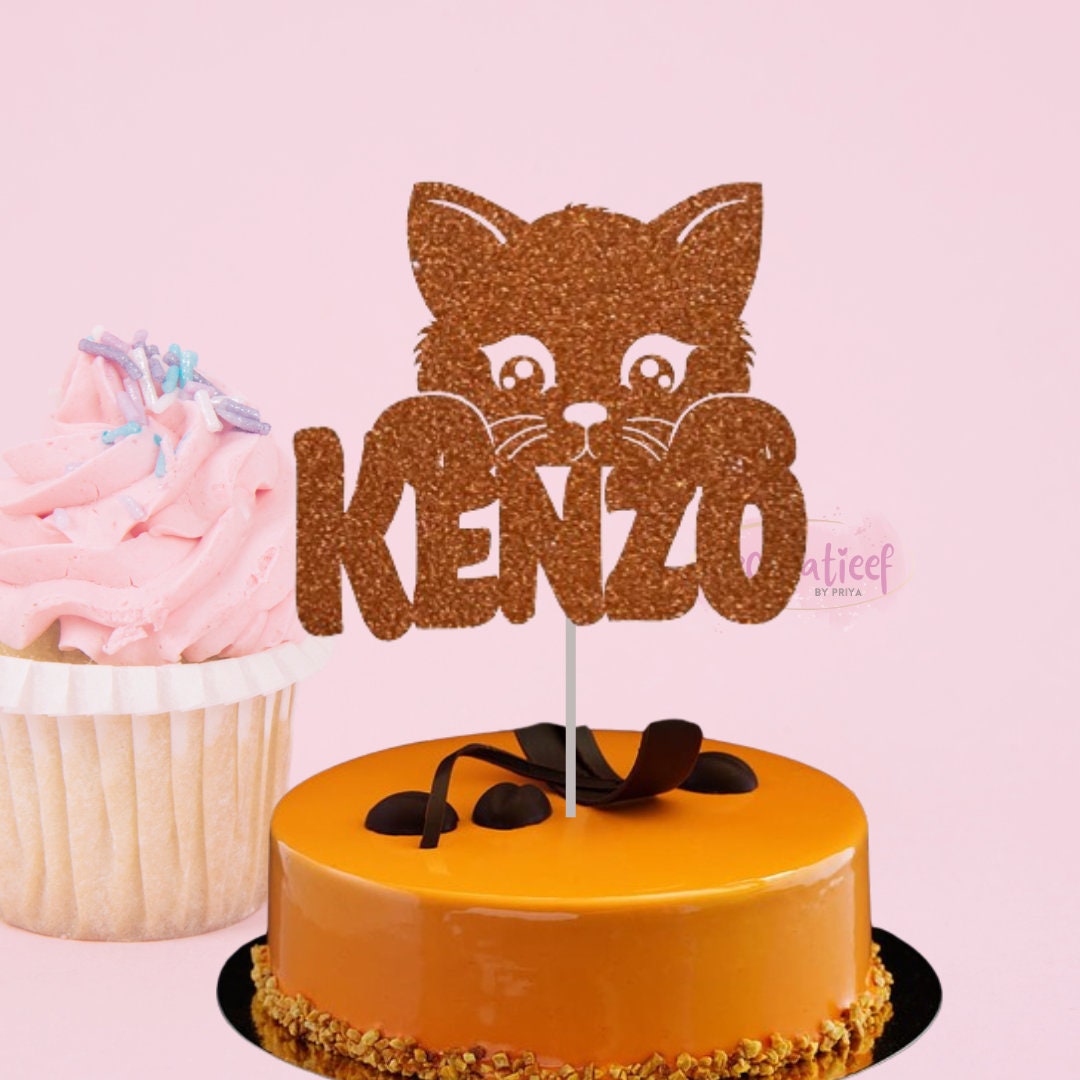 Cat Cake Topper, Kitty Cake Topper, Kitten Cake Topper, Custom Cat ...
