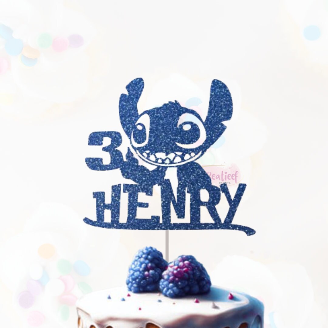 Stitch Cake Topper ,lilo and Stitch Cake Topper, Stitch Theme Cake ...