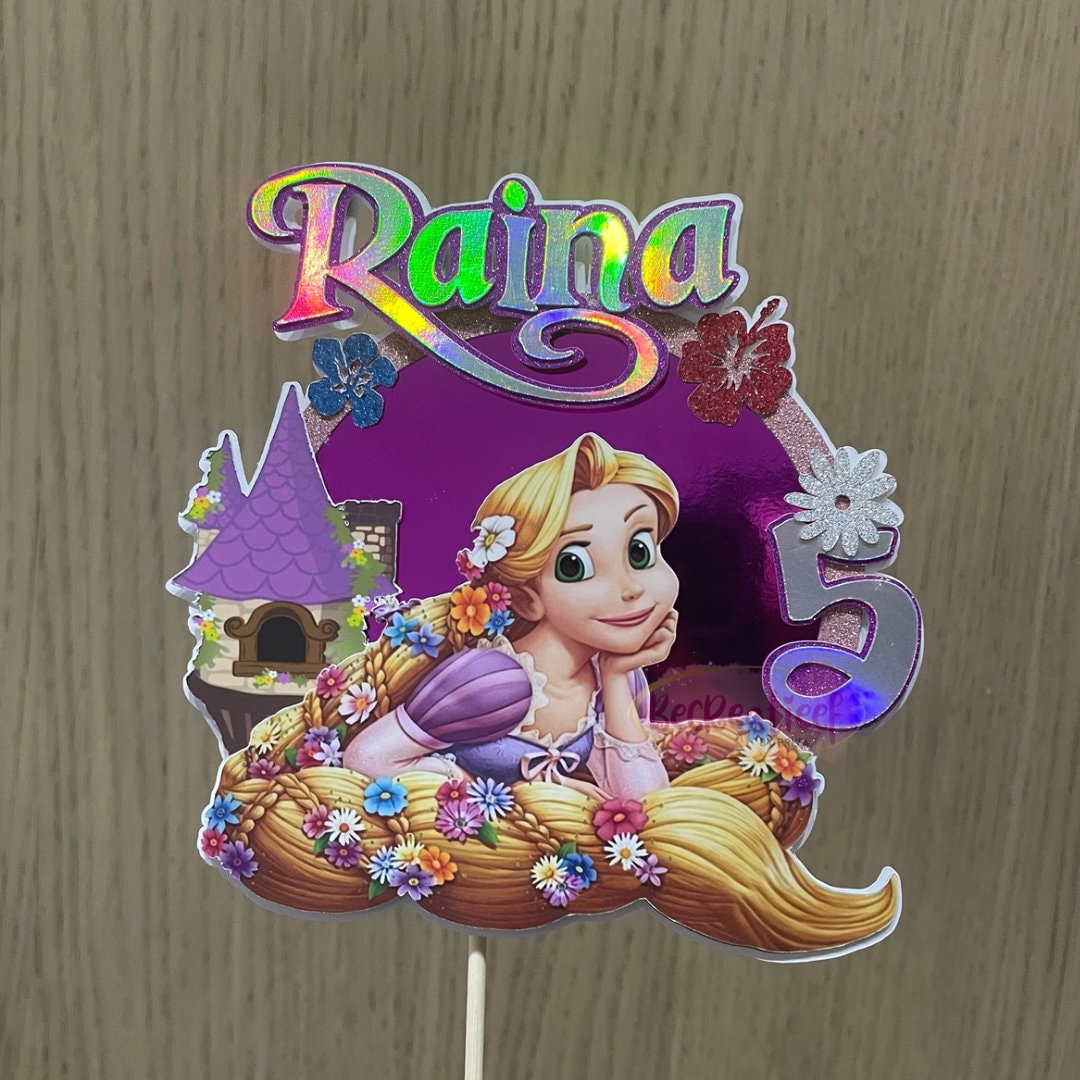 Topper de pastel de princesa Rapunzel, topper de pastel de rapunzel ...