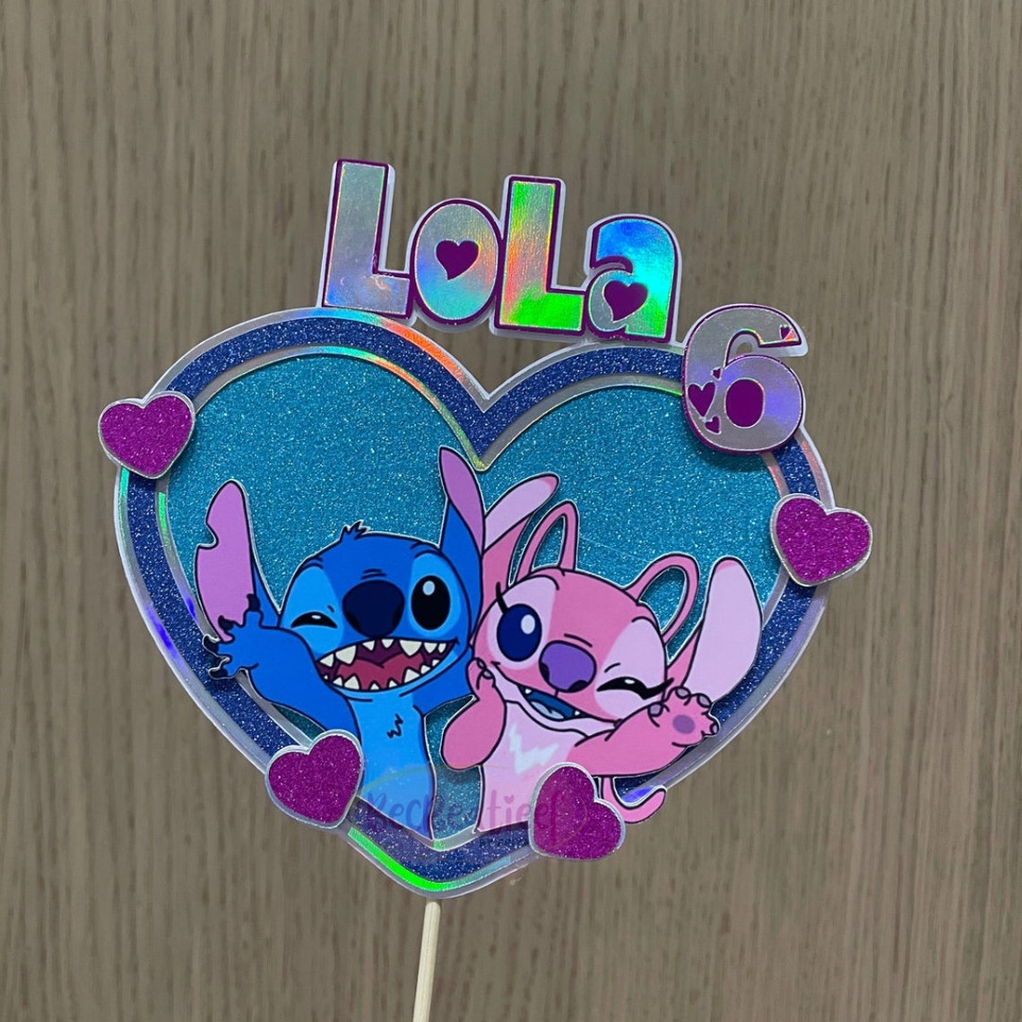Stitch Cake Topper ,stitch and Angel Cake Topper, Stitch and Angel ...