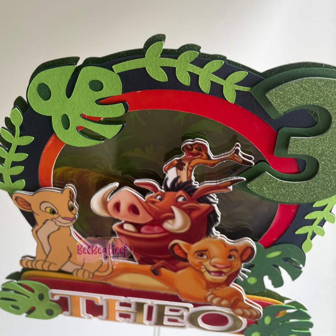 Lion King Cake Topper Simba Lion King Inspired Cake Decor Personalised ...