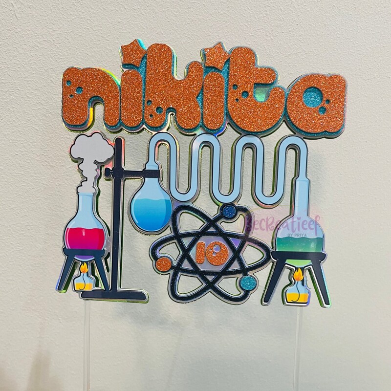Science Cake Topper - Etsy