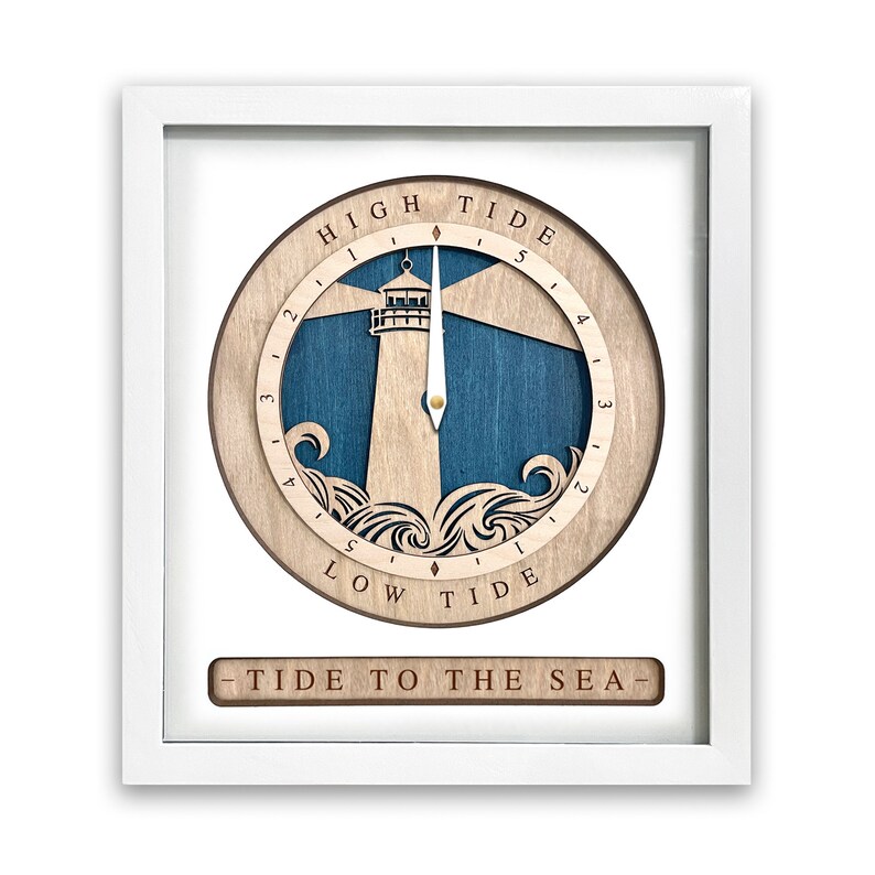 Custom Tide Clock, Tidal Clock Tracker, Nautical Chart Clock, Ocean ...
