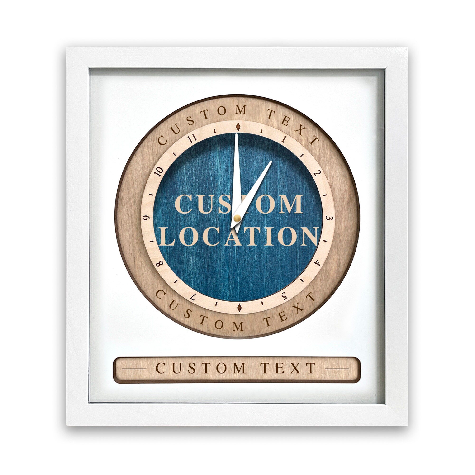 Custom Location Time Clock Custom Clock Nautical Time Clock - Etsy