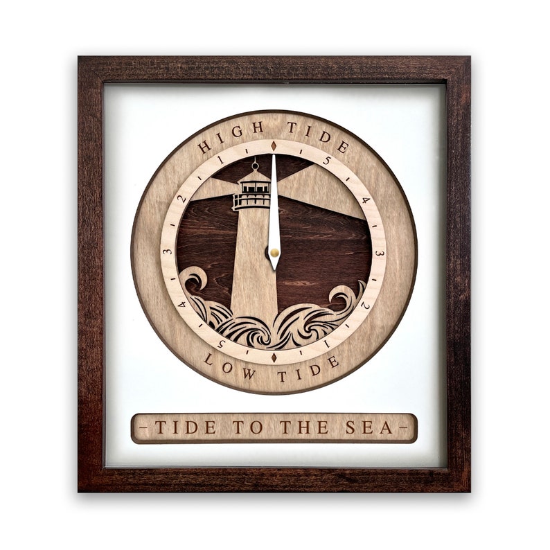 Custom Tide Clock, Tidal Clock Tracker, Nautical Chart Clock, Ocean ...