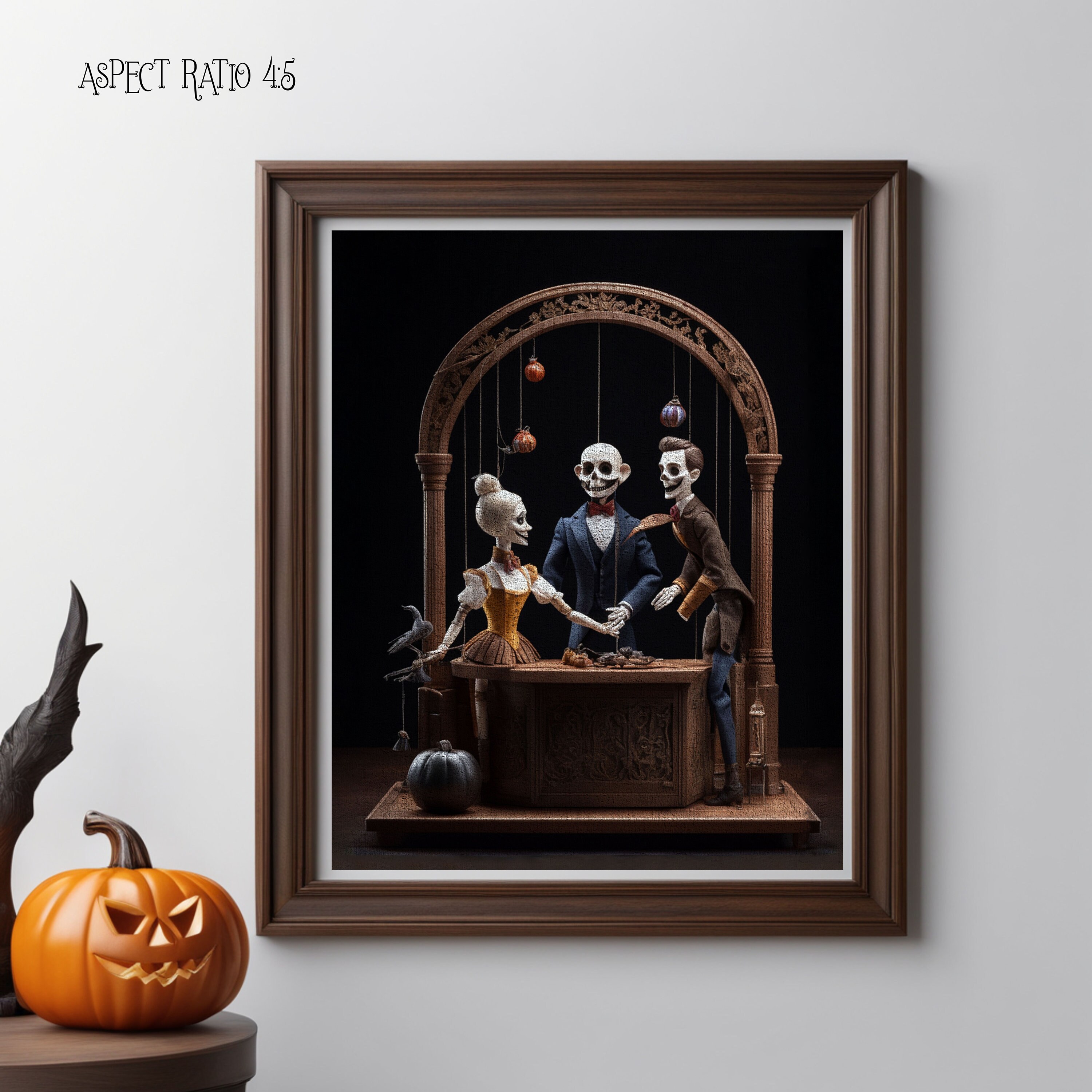 PRINTABLE ART - Haunted Puppet Theater With Marionettes - Etsy