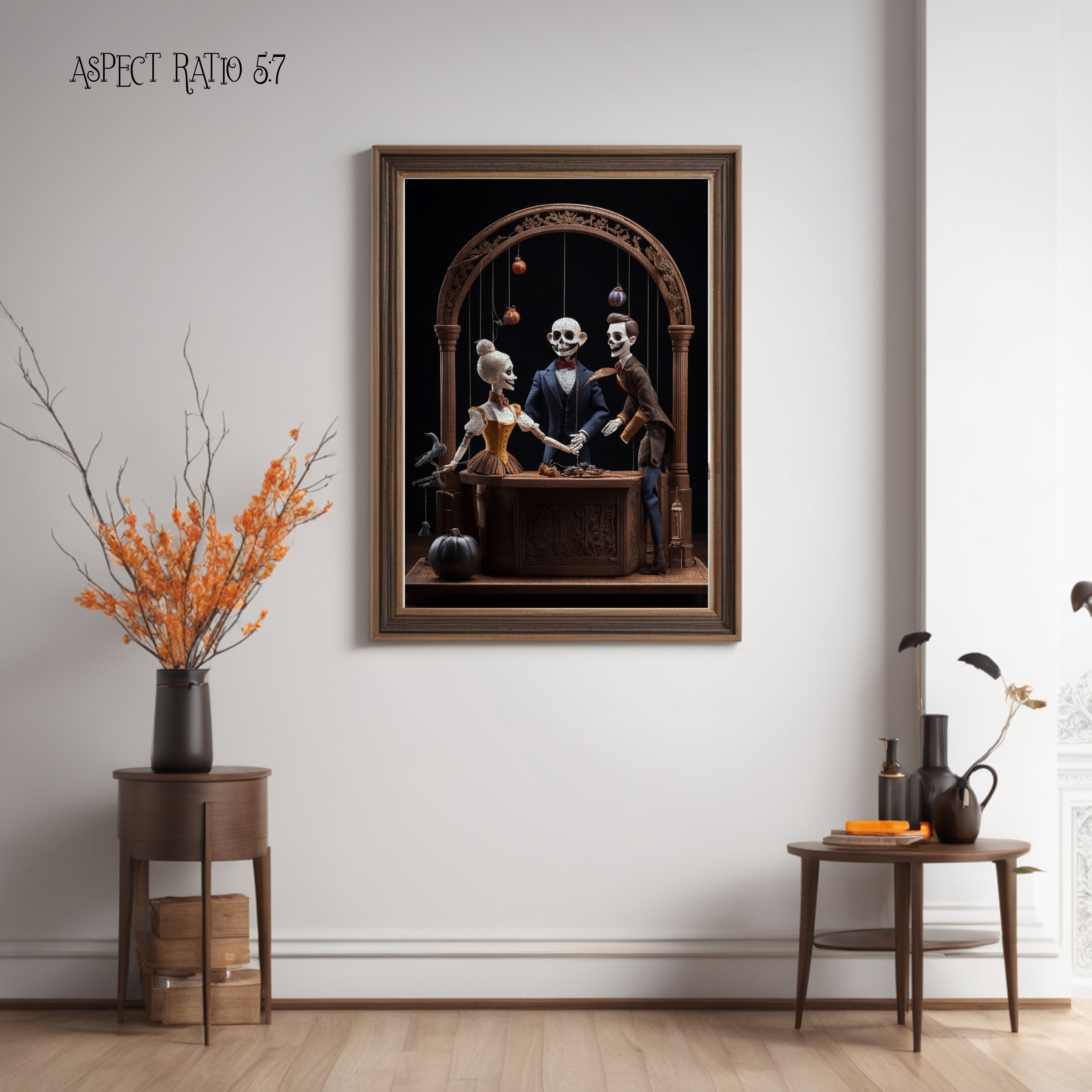 PRINTABLE ART - Haunted Puppet Theater With Marionettes - Etsy