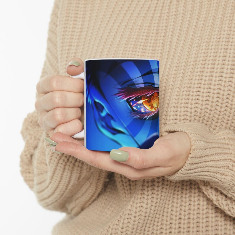 Anime Mug Demon Slayer, Tanjiro Vs Akaza Ceramic Cup, Japanese Manga ...