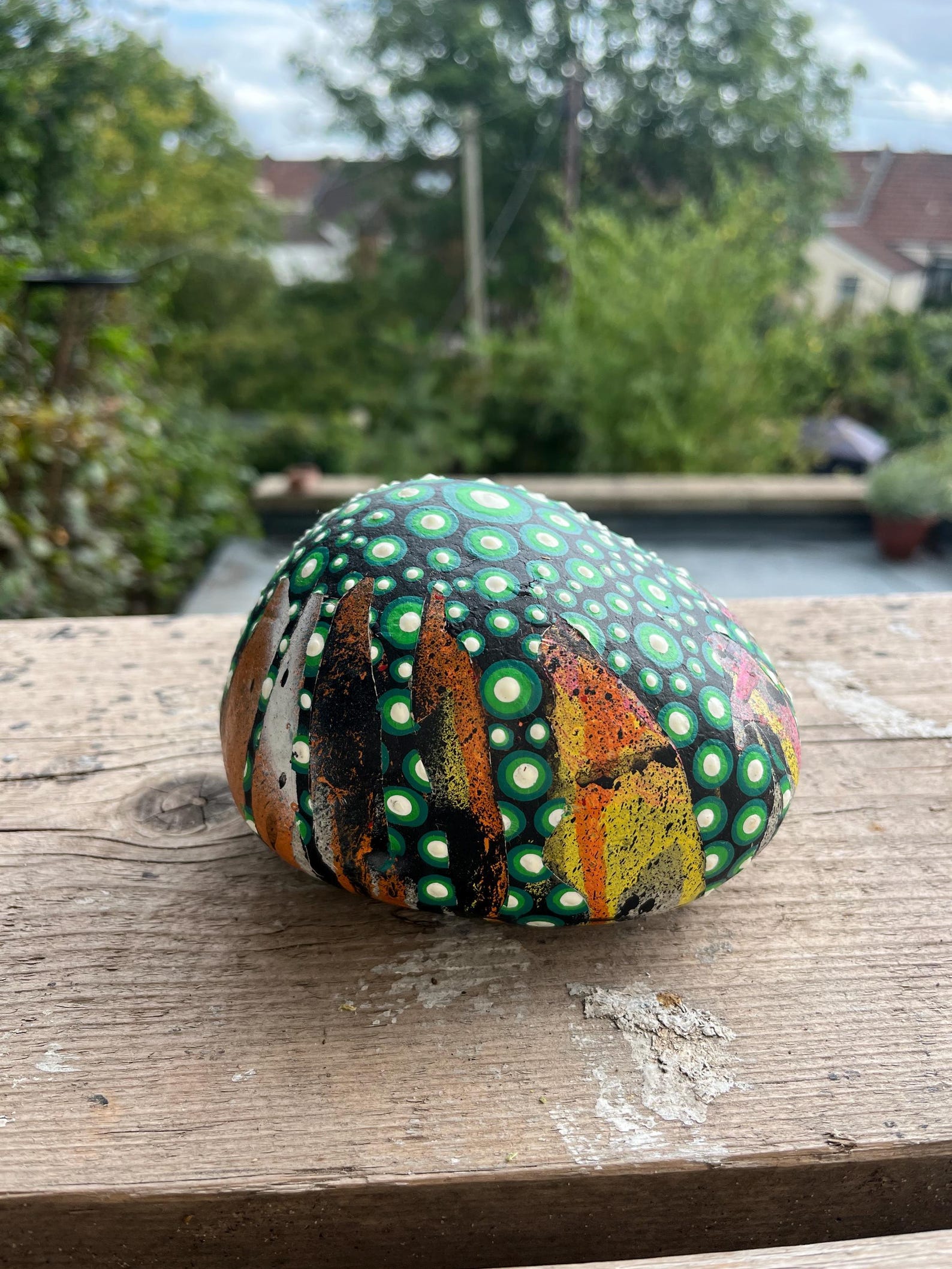 British Coastal Hand Painted Rock/stone - *punk Mandala* - Etsy