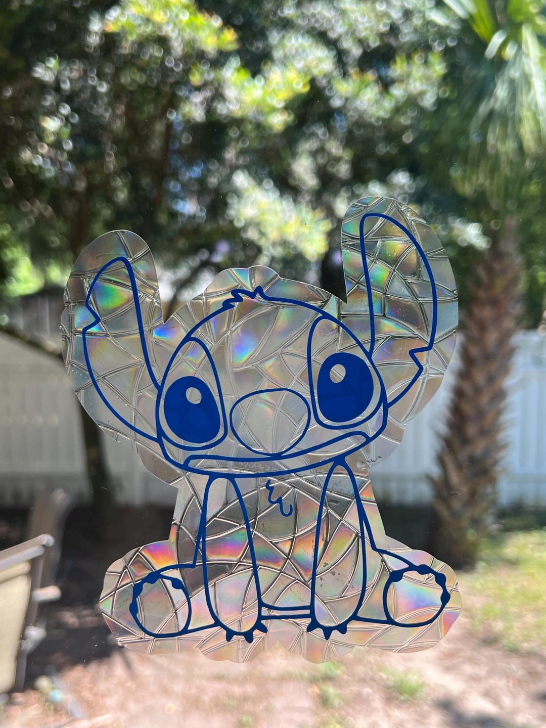 Stitch Suncatcher Cling for Windows, Cute Rainbow Maker, Rainbow Window ...