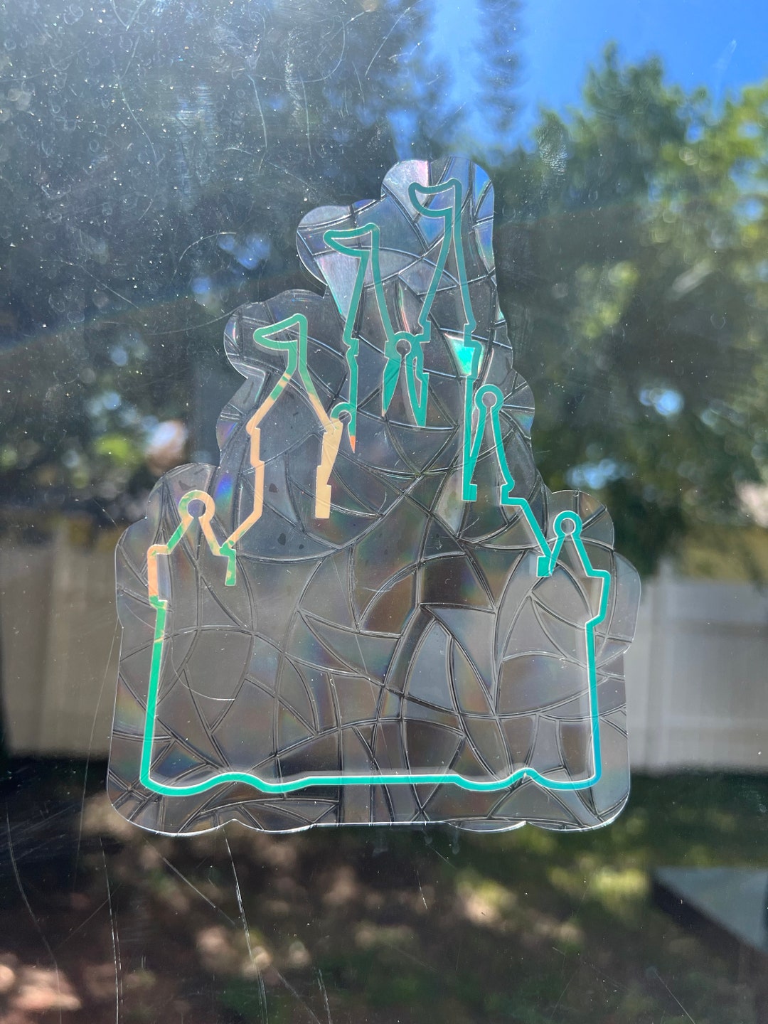 Disney Castle Suncatcher Cling for Windows, Cute Rainbow Maker, Rainbow ...