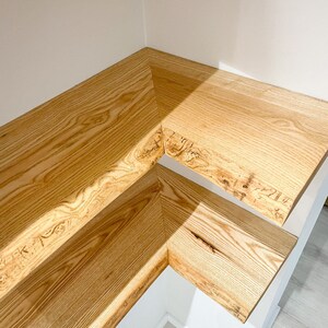 Handmade Wooden Angle Shelf Chic Geometric Corner Storage Сorner Wall ...