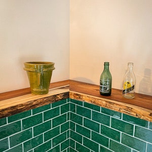 Handmade Wooden Angle Shelf Chic Geometric Corner Storage Сorner Wall ...