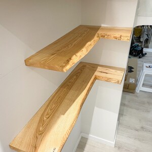 Handmade Wooden Angle Shelf Chic Geometric Corner Storage Сorner Wall ...