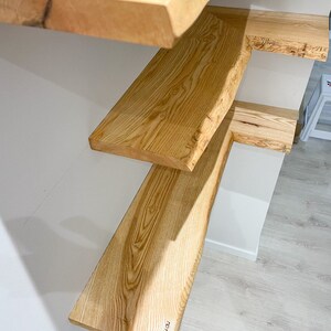 Handmade Wooden Angle Shelf Chic Geometric Corner Storage Сorner Wall ...