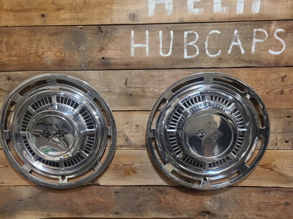 Set of 2 Vintage 1959 1960 Chevy Impala Nomad Bel Air 14" Hubcaps - Etsy