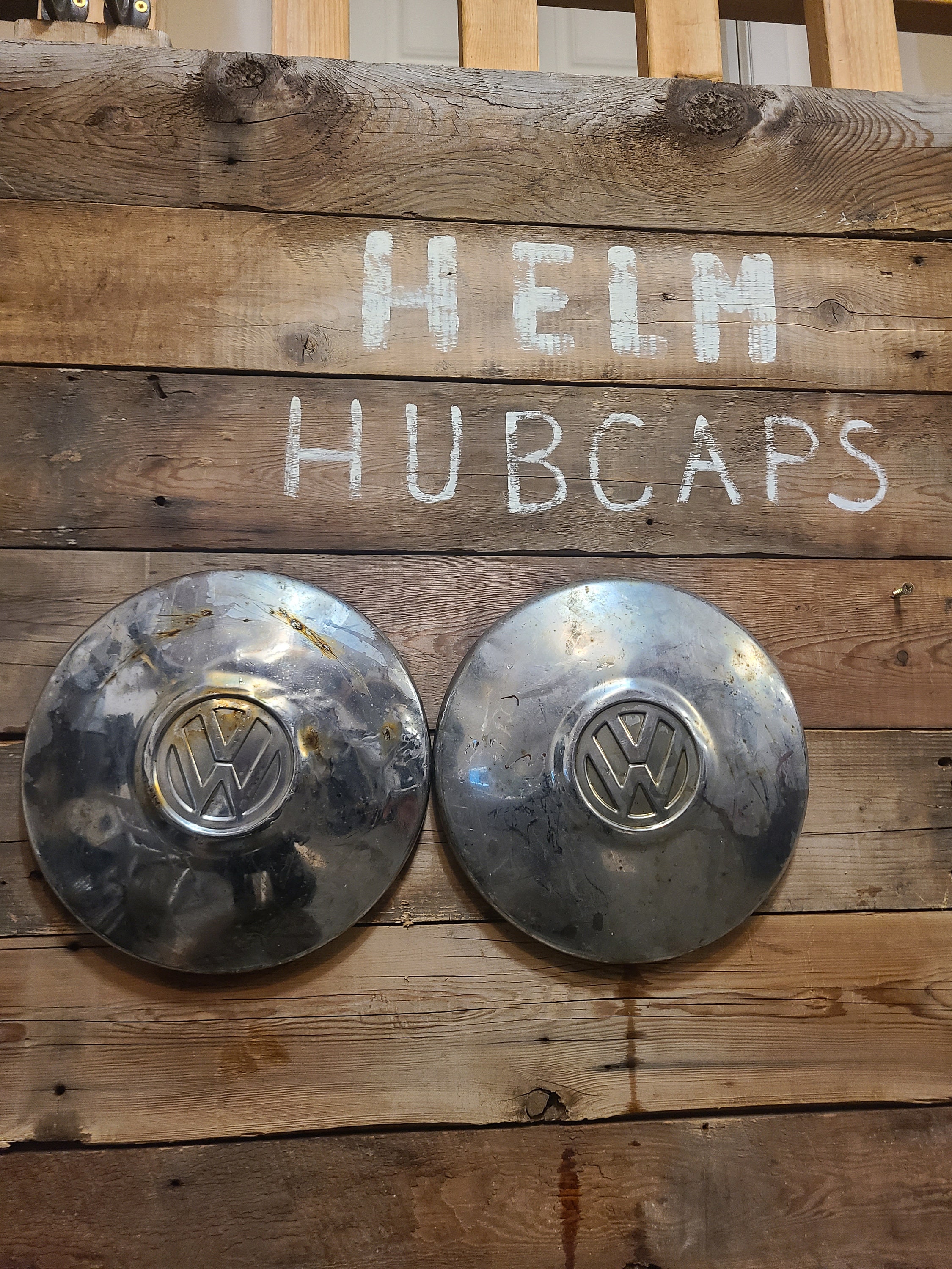Set of 2 Vintage 1970's Volkswagen Beetle Hubcap 10 Dogdish - Etsy