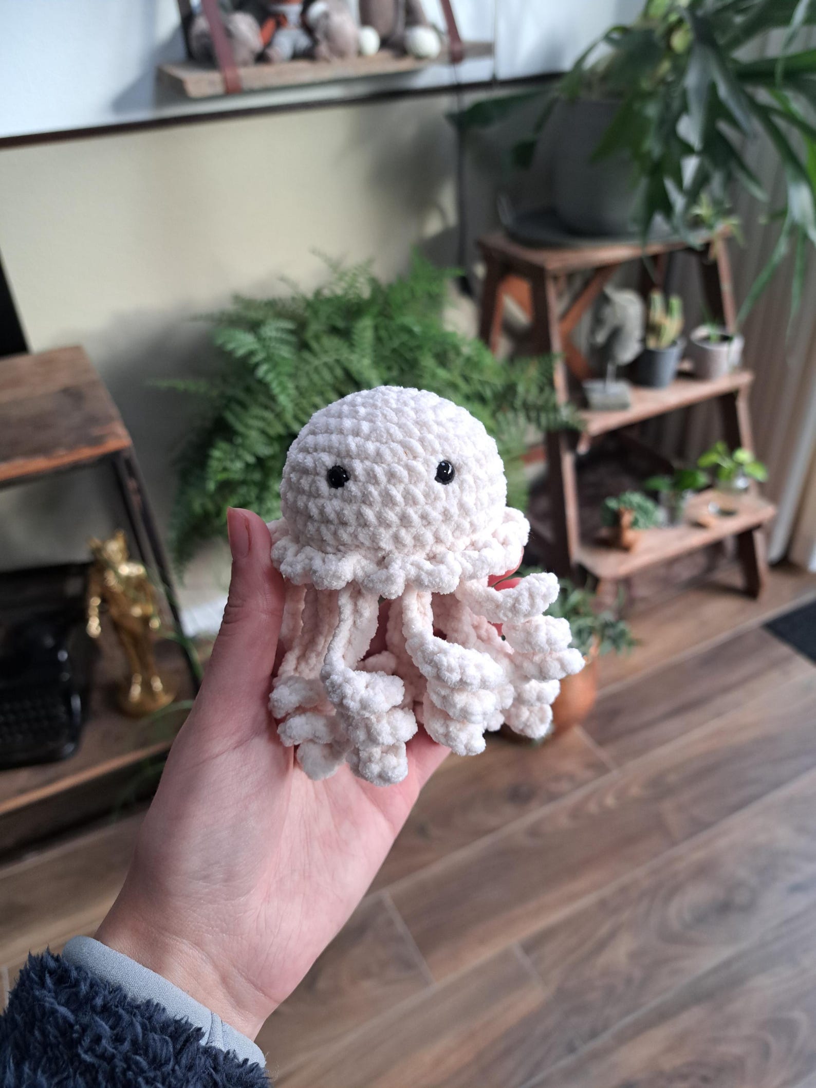 Crocheted Juno the Jellyfish Plushie Amigurumi Stuffed Animal ...