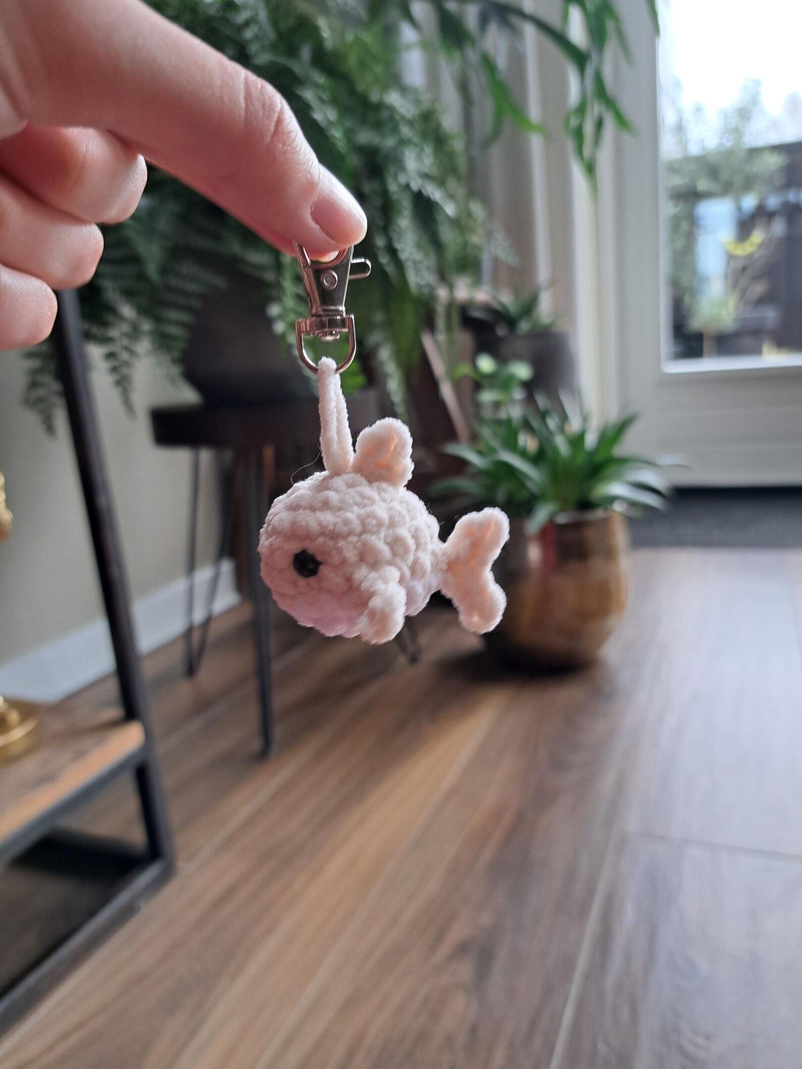 Crocheted Finn the Shark Keychain Plushie Amigurumi Stuffed Animal ...