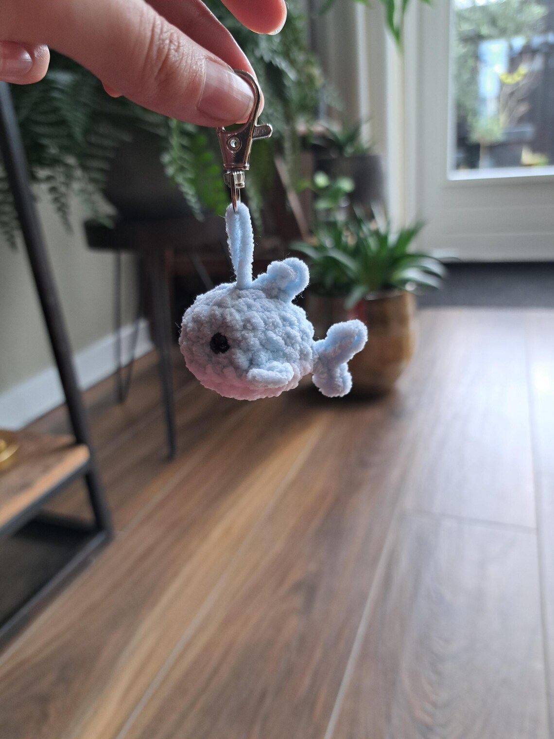 Crocheted Finn the Shark Keychain Plushie Amigurumi Stuffed Animal ...