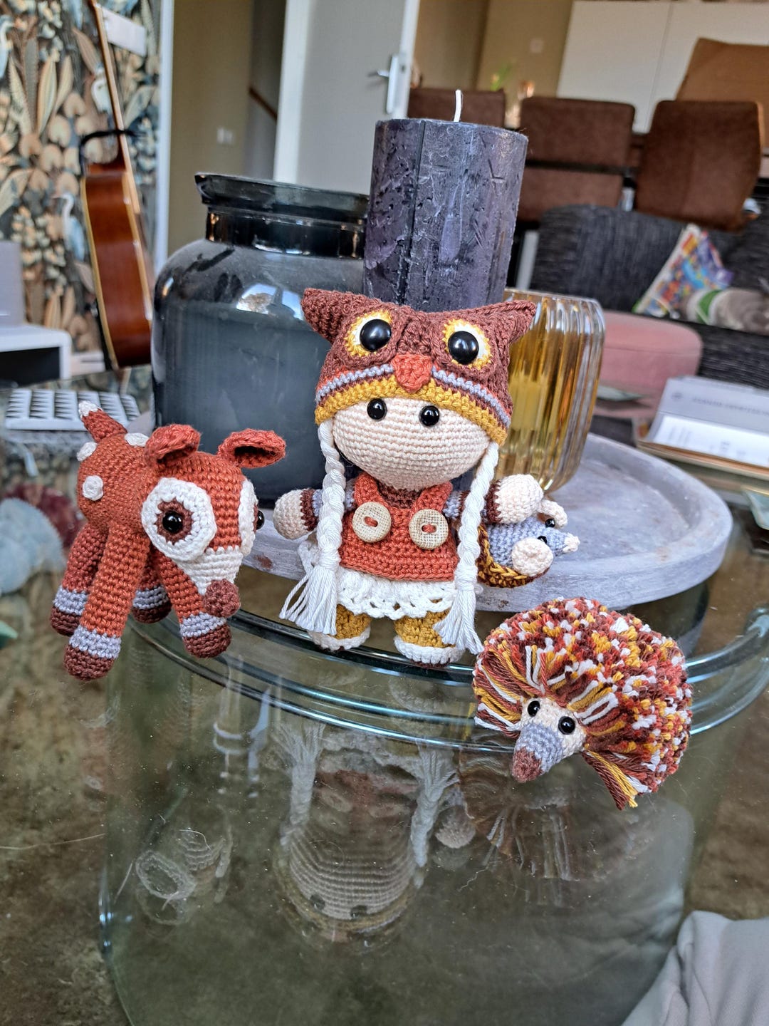 Crocheted Autumn Friends Plushie Amigurumi Stuffed Animal - Mouse ...